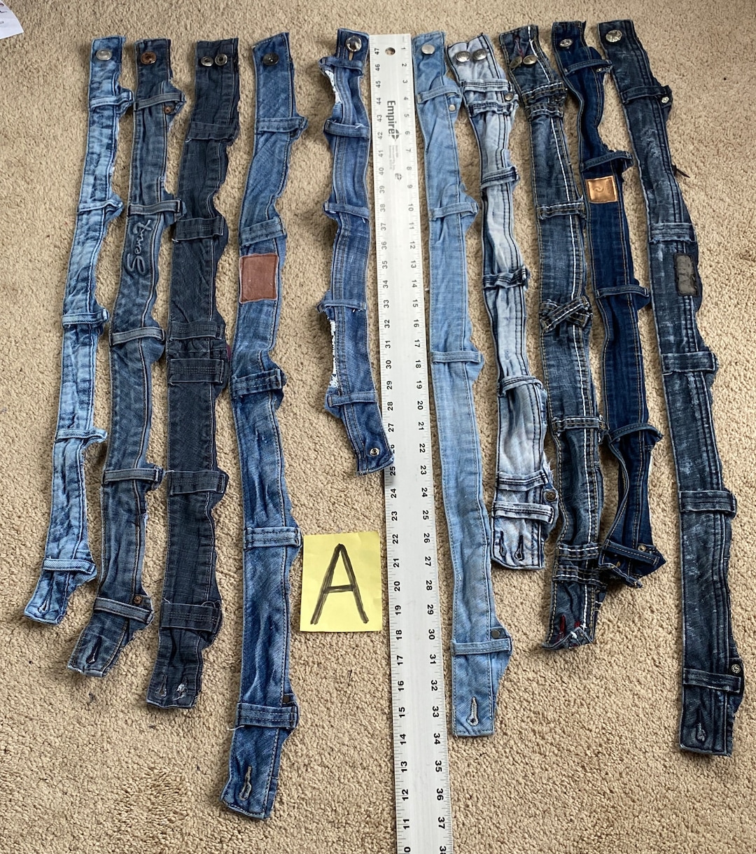 10 Jean Waistbands/jean Logos/salvaged Waistbands/denim Waistbands/jean ...
