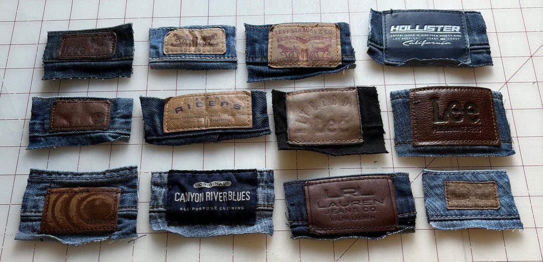 12 Jean Logos/denim Tags/salvaged Denim Logos - Etsy
