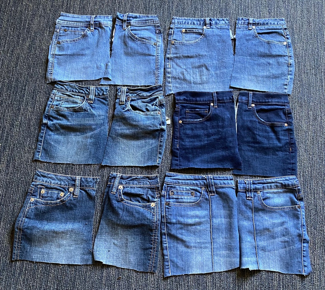 6 Sets Jean Front Pocket Scraps/left and Right Front Jean Pocket Pieces ...