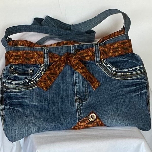 Blue Jean Purse - Etsy