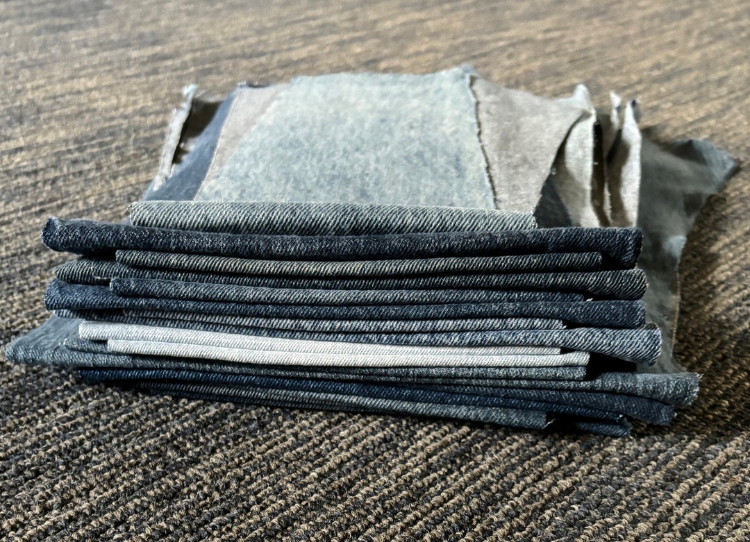 20 Cotton Denim Legs/no Stretch Jean Legs/salvaged Denim Legs/jean ...