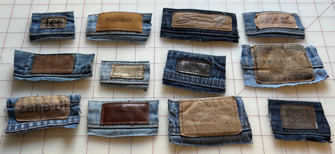 12 Jean Logos/denim Tags/salvaged Denim Logos - Etsy