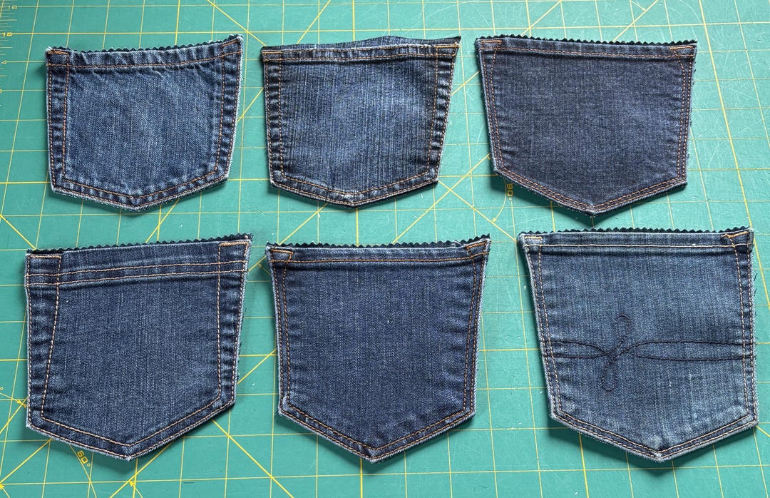 6 Denim Back Pockets/6 Miscellaneous Denim Pockets/blue Jean Back ...