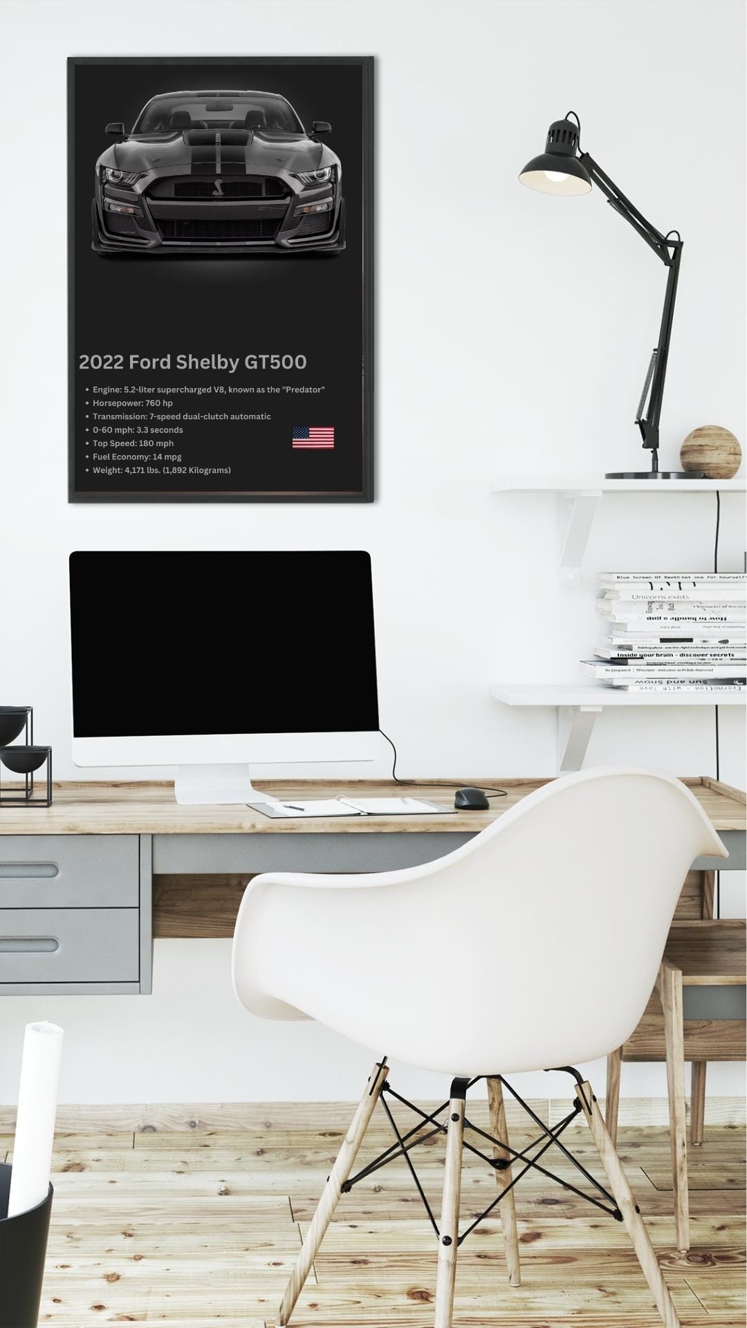 Shelby GT500 Poster, Shelby GT500 Print, Shelby GT500 Wall Art ...