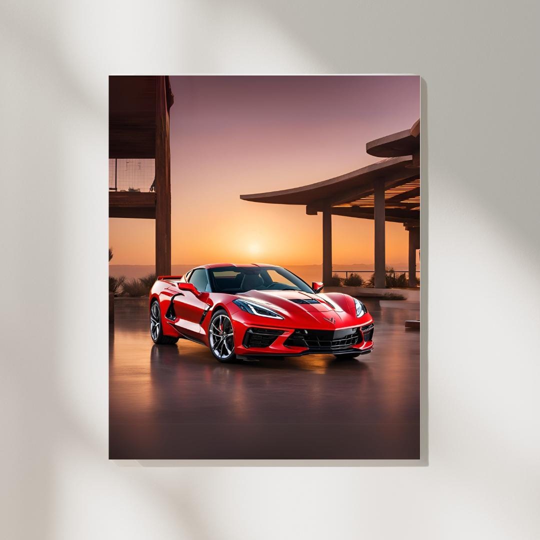 Chevrolet Corvette Poster, Chevrolet Corvette Print, Chevrolet Corvette ...