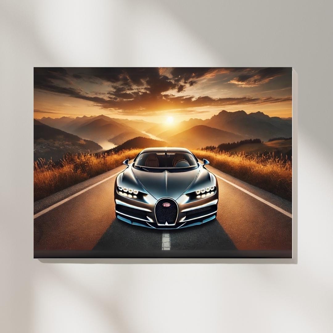 Bugatti Chiron Poster, Hypercar Wall Art, Premium Bugatti Print ...