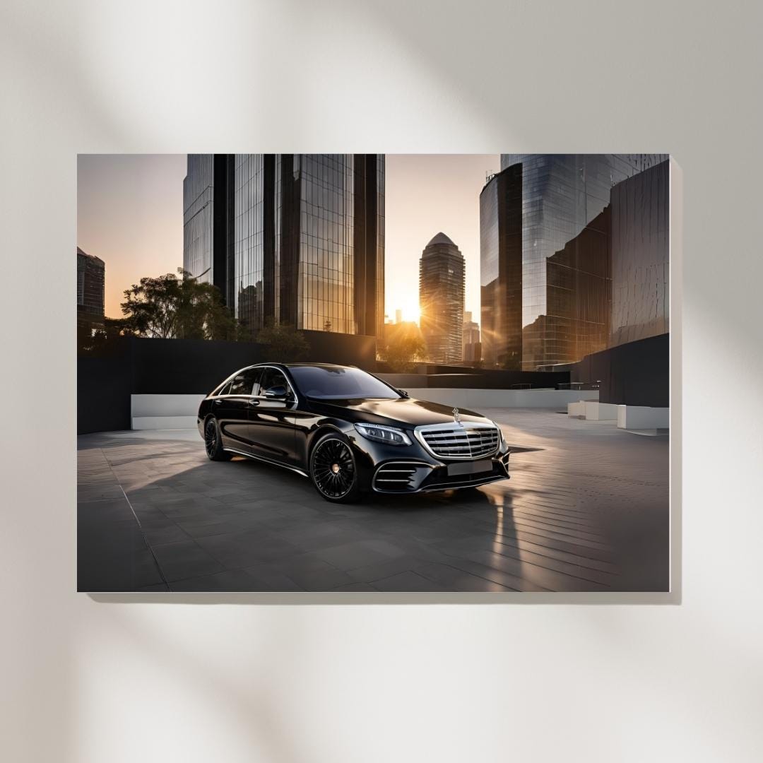 Mercedes-benz SL Poster, Vintage Mercedes-benz Wall Art, Black and ...