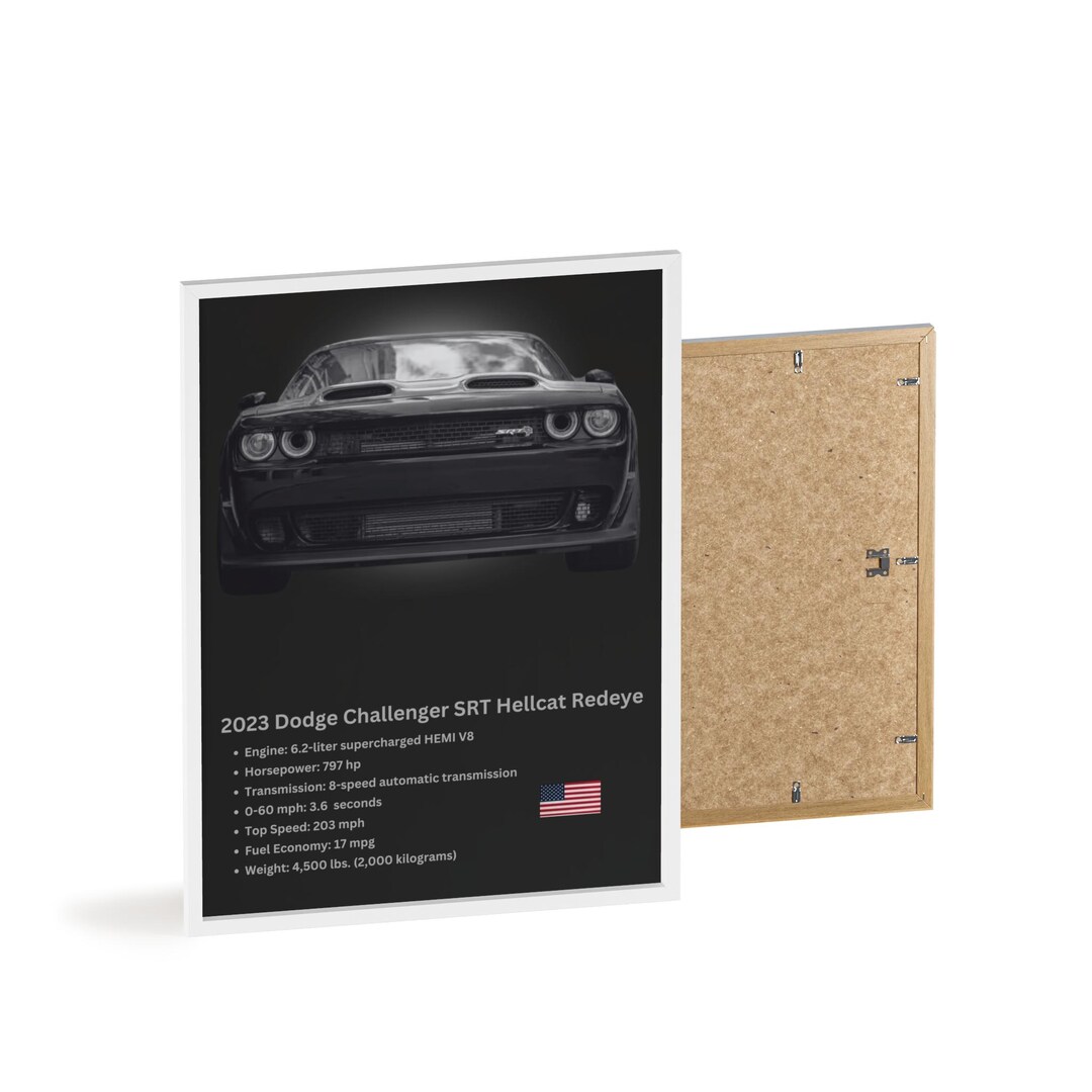 Dodge Challenger SRT Hellcat Redeye Poster, Dodge Challenger Print ...