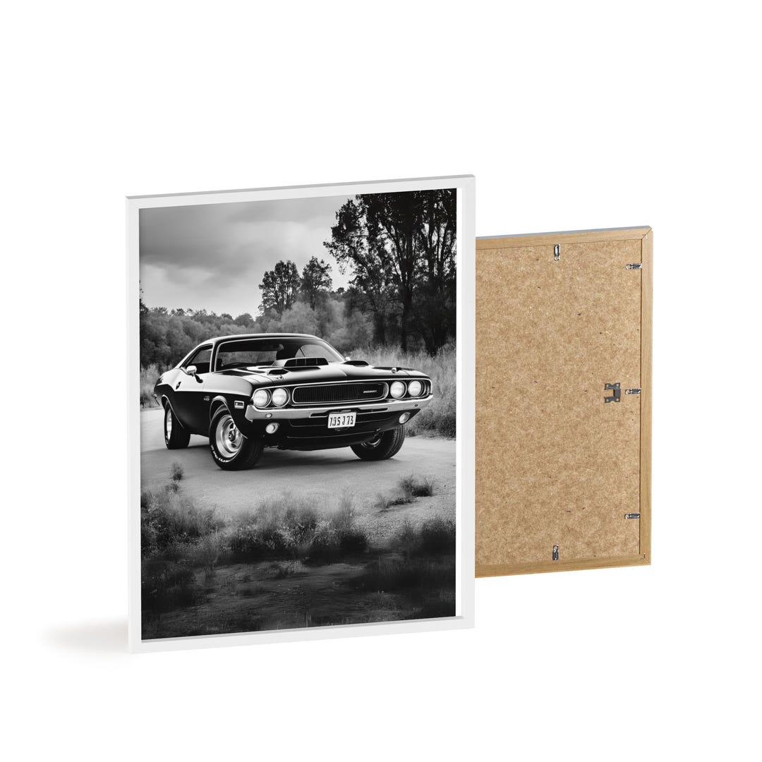 Vintage Challenger Wall Art, Classic Challenger Poster, Retro Car Print ...