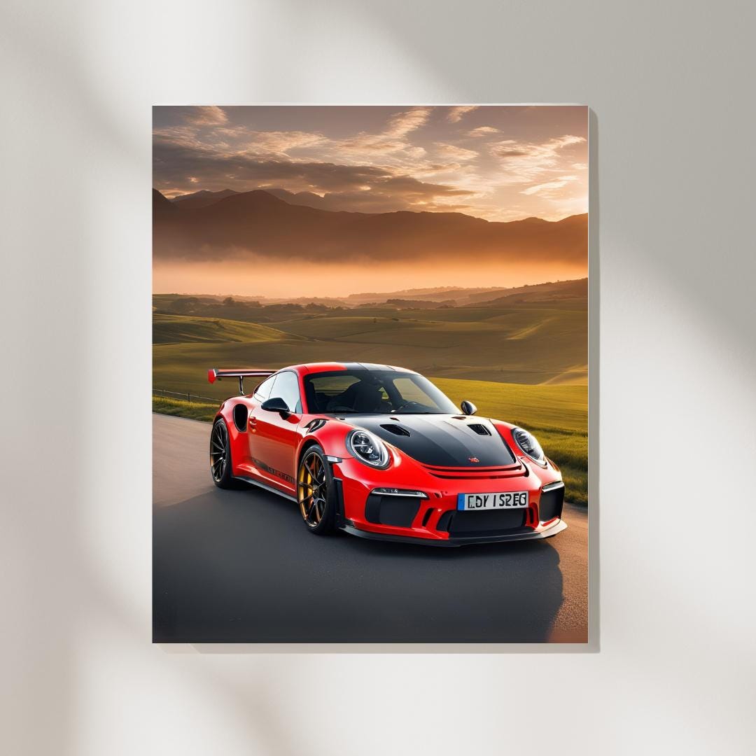 Porsche GT3 RS Poster Race-inspired Supercar Print 992 Series Wall ...