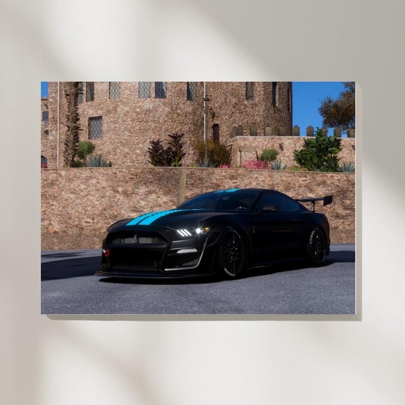 Ford Mustang GT500 Art Print | Shelby GT500 Poster | High-quality Wall ...