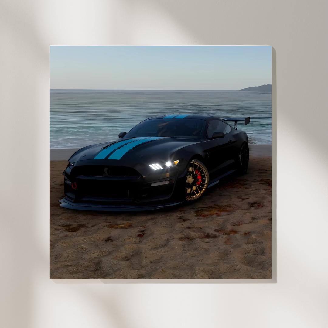 Ford GT500 Mustang Poster Shelby Art Print Hyper Car Wall Decor Super ...