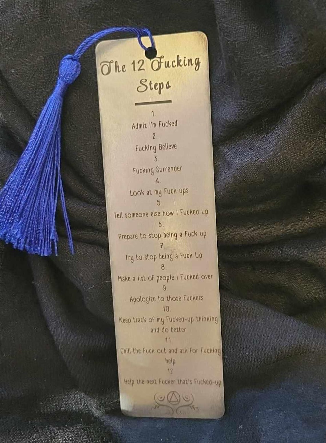 The 12 F**king Steps AA Stainless Steel Bookmark - Etsy