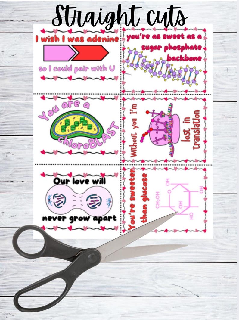 Biology Valentines Day Cards 30 Card Class Set, Teachers, Students, Lab ...