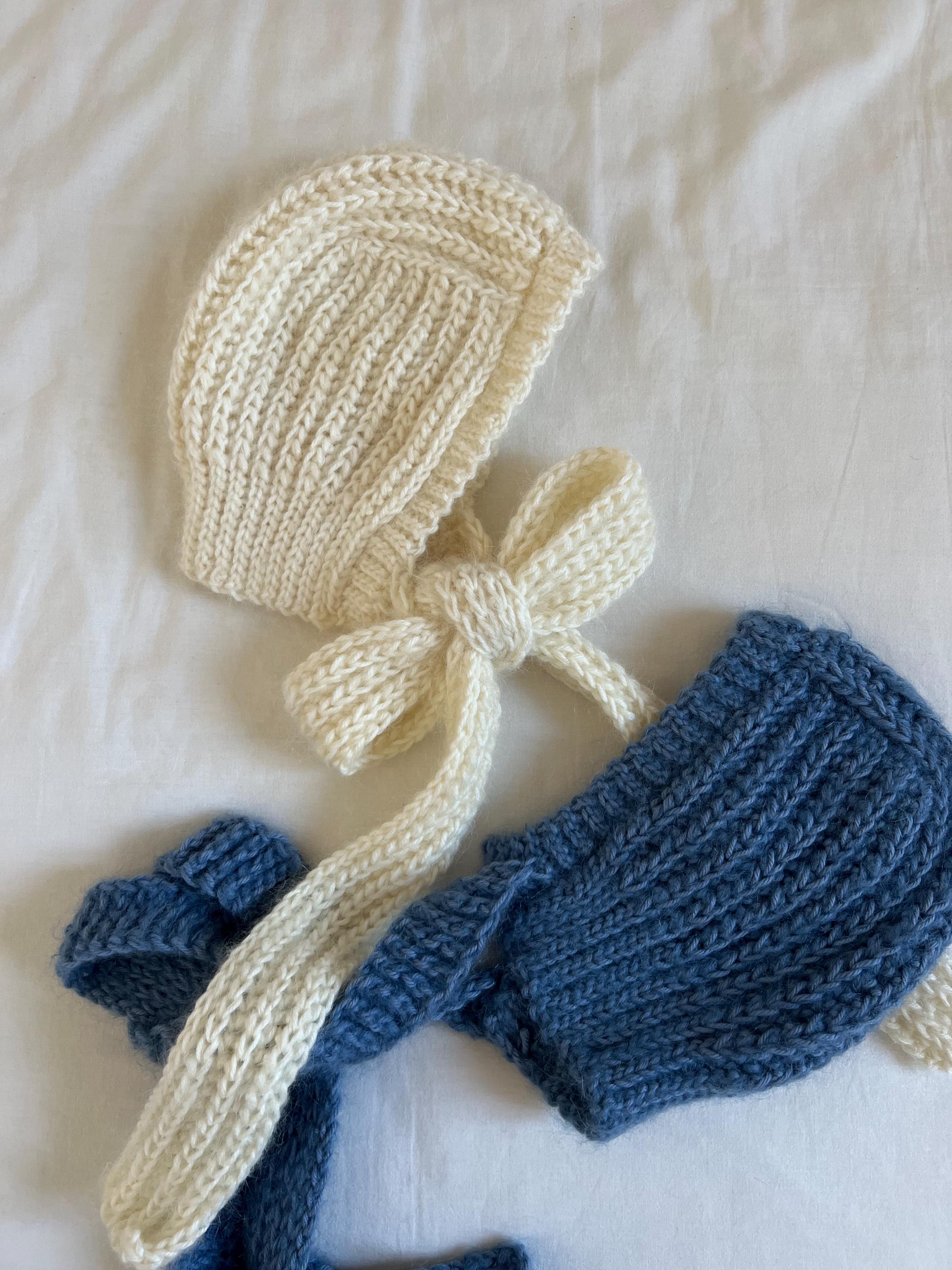 Crochet Bonnet Winter Hat, Vintage Style Knit Winter Hat, Cottagecore Bonnet, Warm Handmade Hat ...