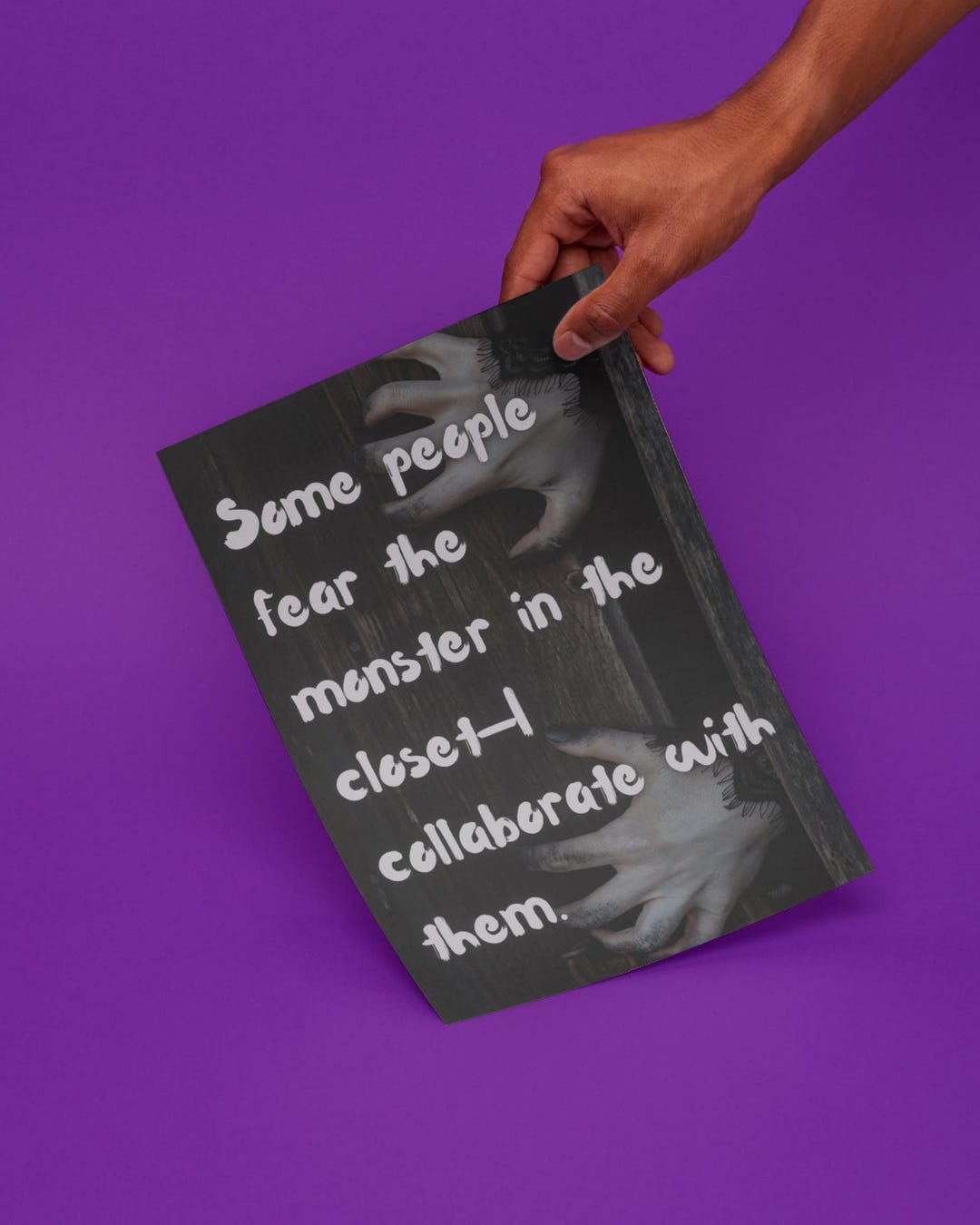 Dark Affirmation Printable-monster Closet 8x10 Horror Art Digital ...