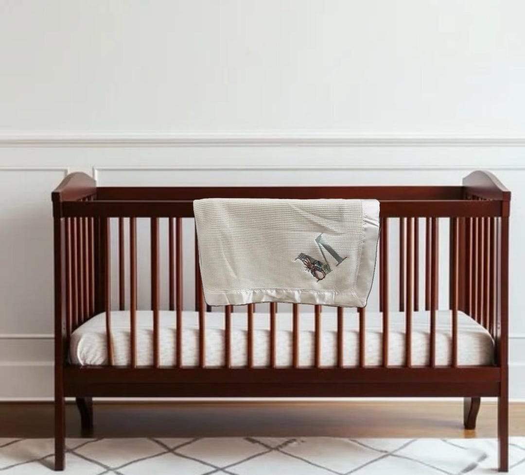 Custom Embroidered Peter Rabit Satin Trim Baby Blanket With Name ...