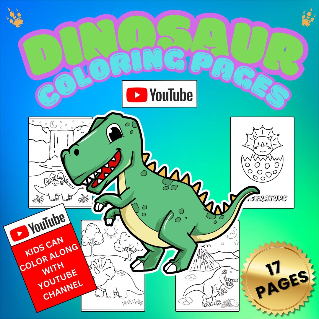 Dinosaur Kid Coloring Pages With Trex Children Activities Toddler ...