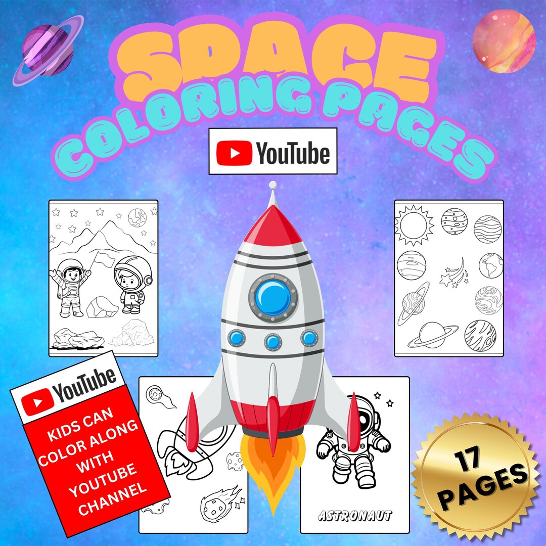 Outer Space Kid Coloring Pages Children Activity Toddler Preschool ...