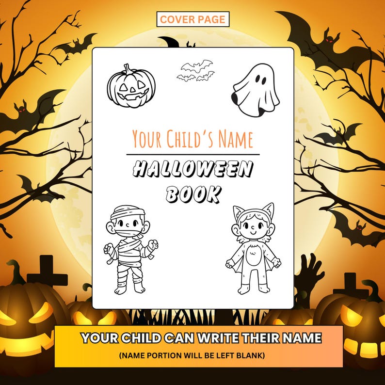Halloween Spooky Kid Coloring Pages Children Toddler Preschool ...