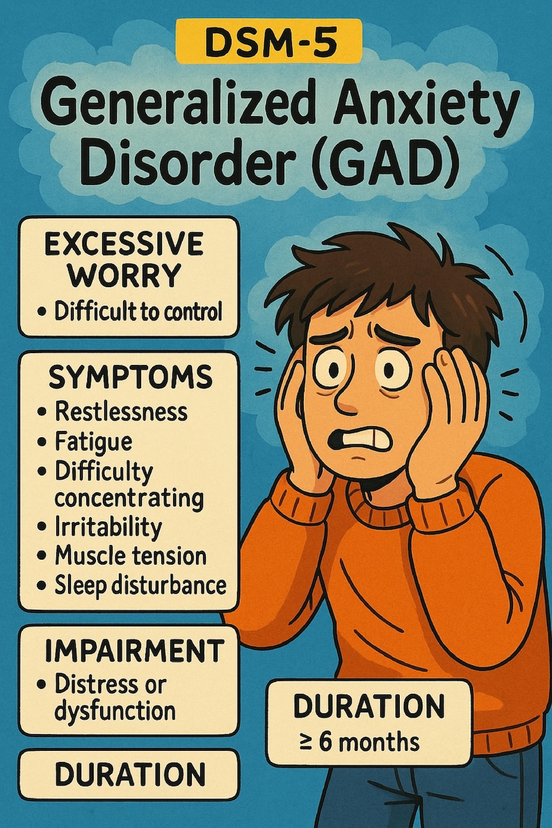 NCE Exam Prep- DSM-5 Visual Concepts - Etsy