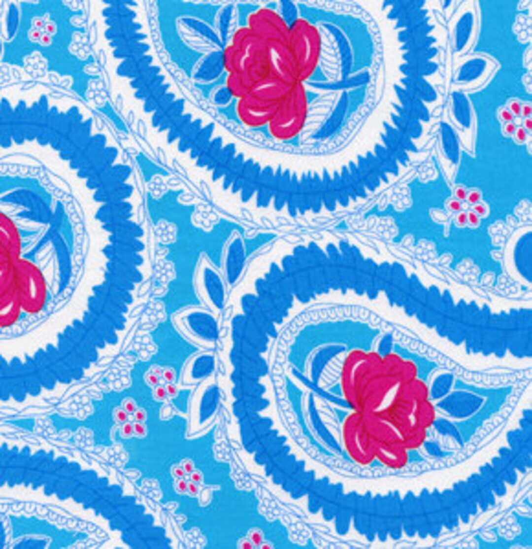 OOP HTF 15 Inches St Croix Lee Roses and Paisley Jennifer Paganelli ...