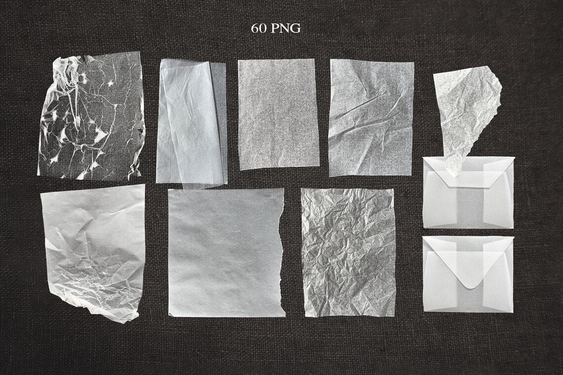 Wrinkled Transparent Paper PNG - 60 Glued, Crumpled, Folded Paper ...