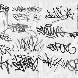 Graffiti & Torn Paper PNG Bundle - 240 Spray Paint Elements, Ripped ...