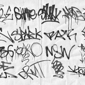 Graffiti & Torn Paper PNG Bundle - 240 Spray Paint Elements, Ripped ...