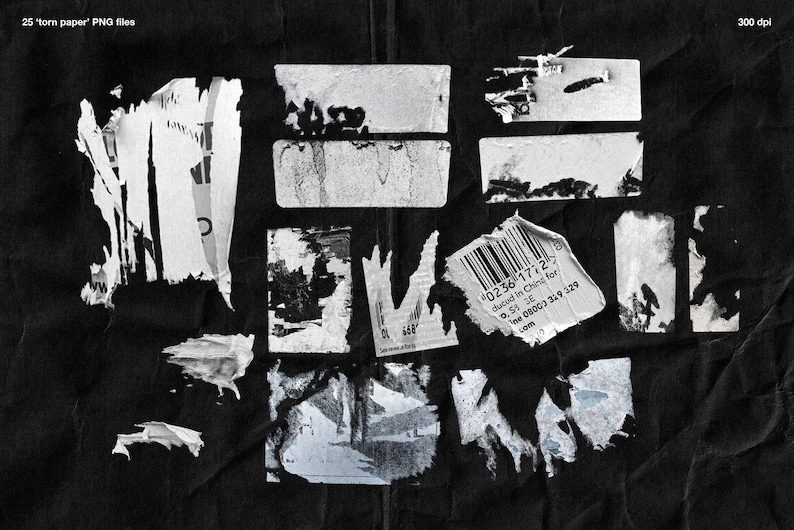 Graffiti & Torn Paper PNG Bundle - 65 Spray Paint Elements, Ripped ...