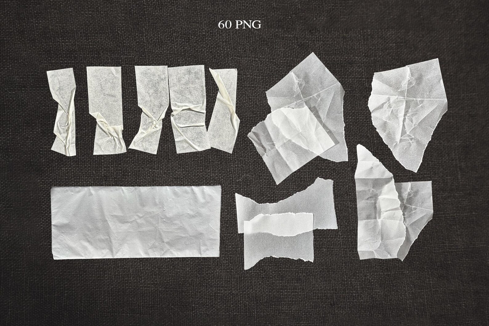Wrinkled Transparent Paper PNG - 60 Glued, Crumpled, Folded Paper ...