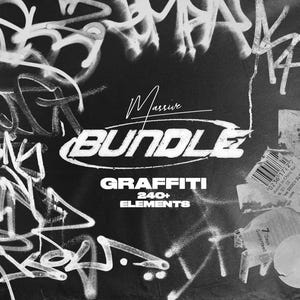 Graffiti & Torn Paper PNG Bundle - 240 Spray Paint Elements, Ripped ...