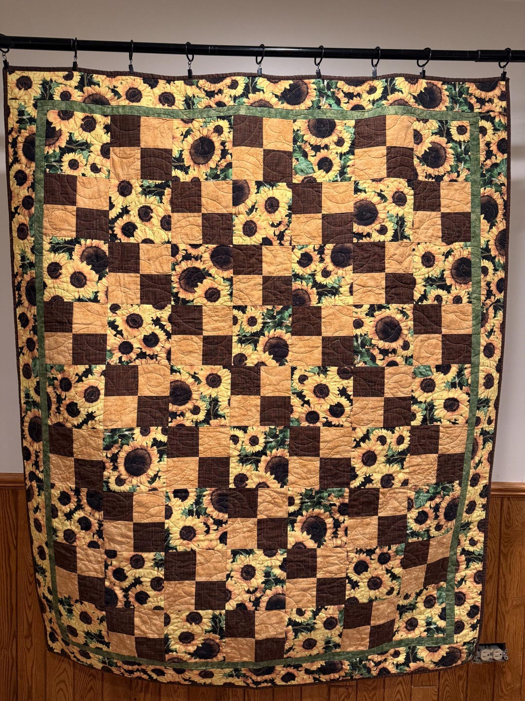 Sunflower Patch Quilt Double Sided 51 X 62 In - Etsy