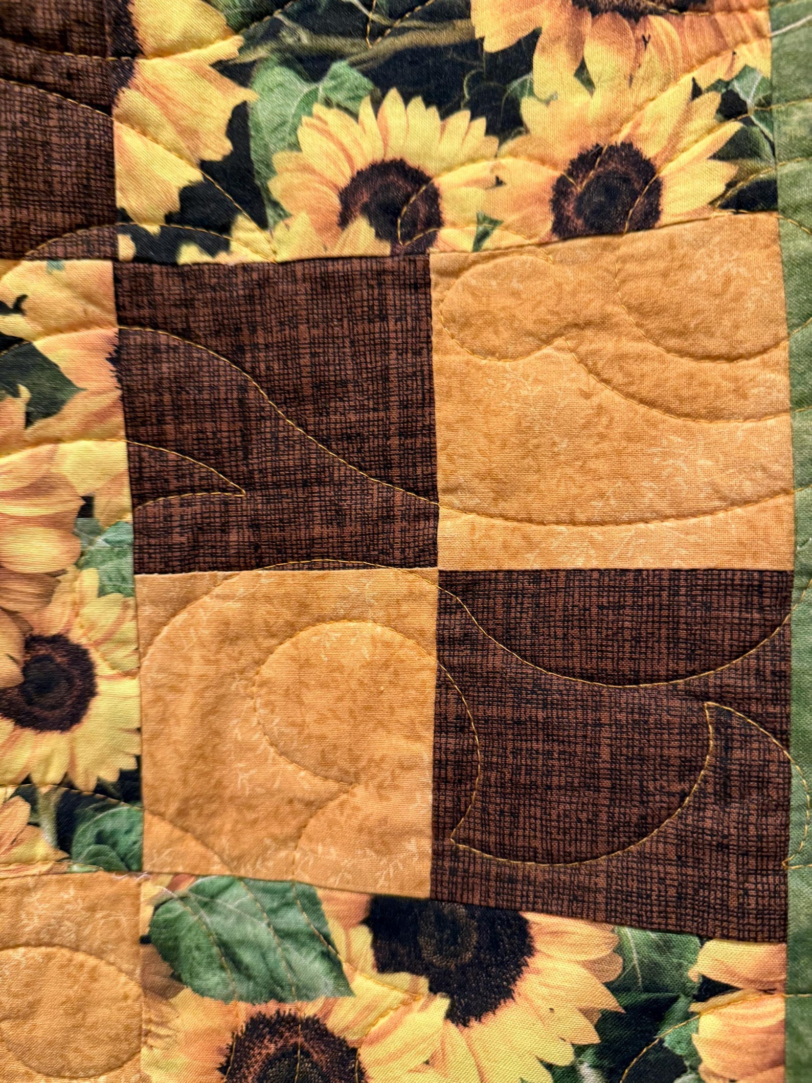 Sunflower Patch Quilt Double Sided 51 X 62 In - Etsy