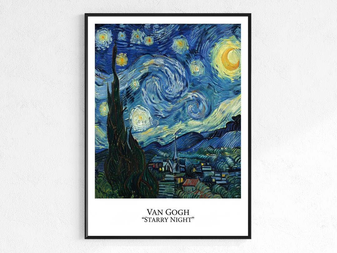 Vincent Van Gogh Starry Night Poster – Dutch Print for Art Lovers ...