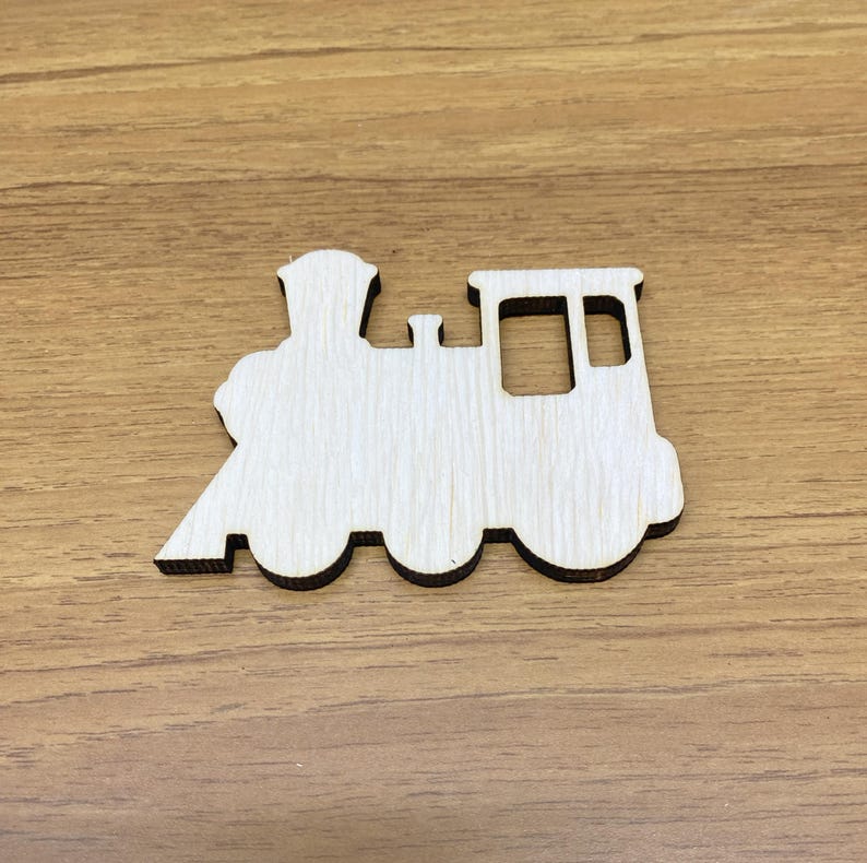 Train Shape, Laser Cut Outs, Unfinished Wooden Cut Out Shapes, Wooden ...