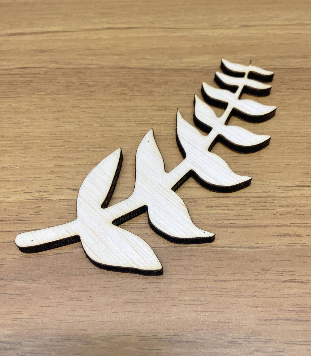 Leaf Stem Shape, Laser Cut Outs, Unfinished Wooden Cut Out Shapes ...