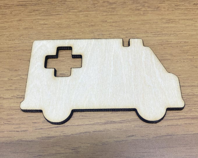 Ambulance Shape, Laser Cut Outs, Unfinished Wooden Cut Out Shapes ...