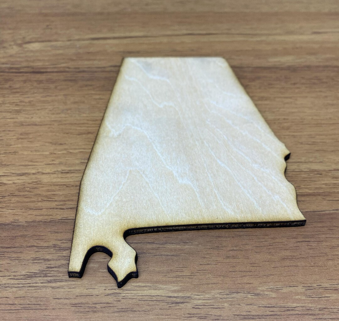 Alabama Shape, Laser Cut Outs, Unfinished Wooden Cut Out Shapes, Wooden ...