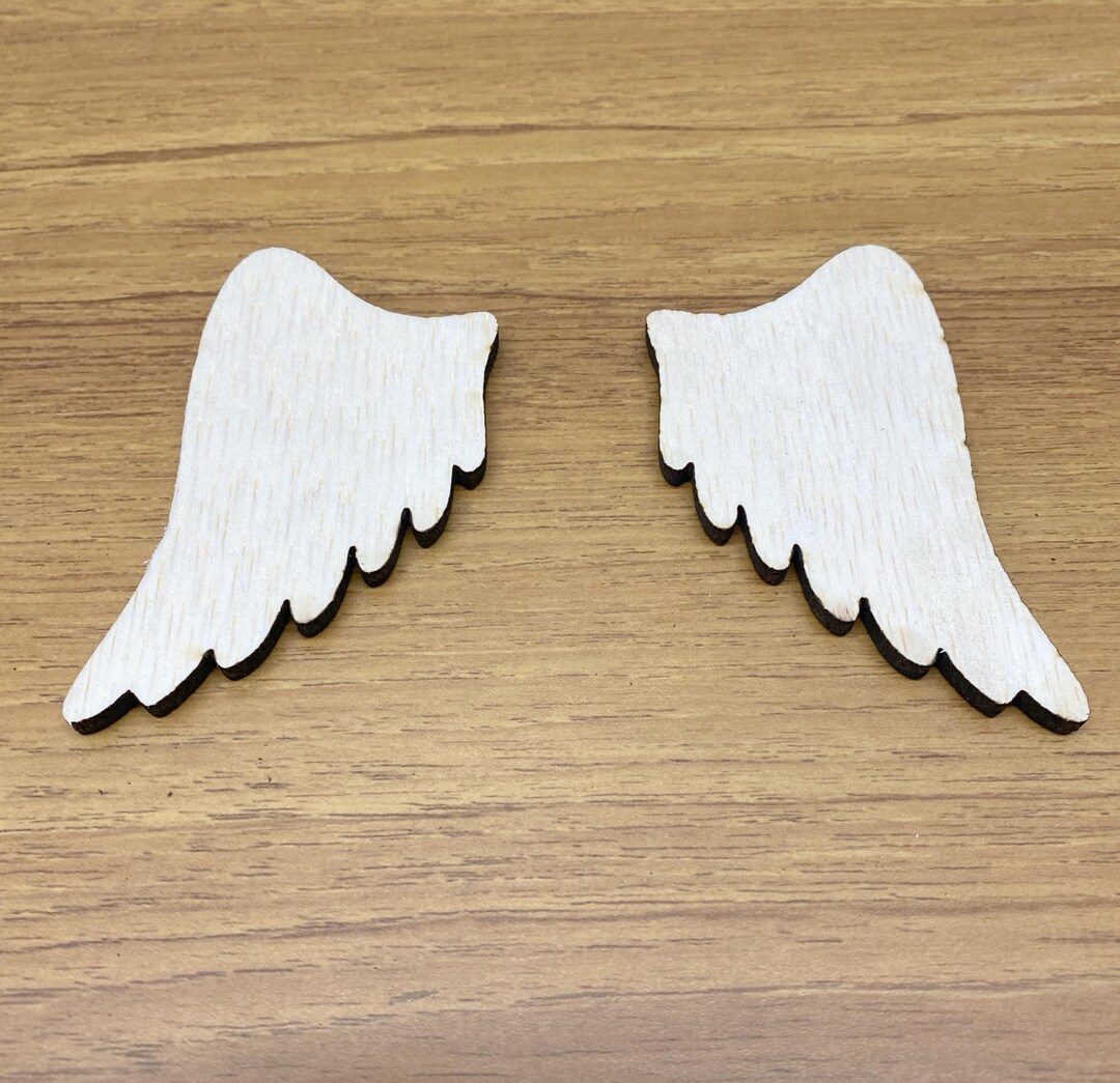 Angel Wings Shape, Laser Cut Outs, Unfinished Wooden Cut Out Shapes ...