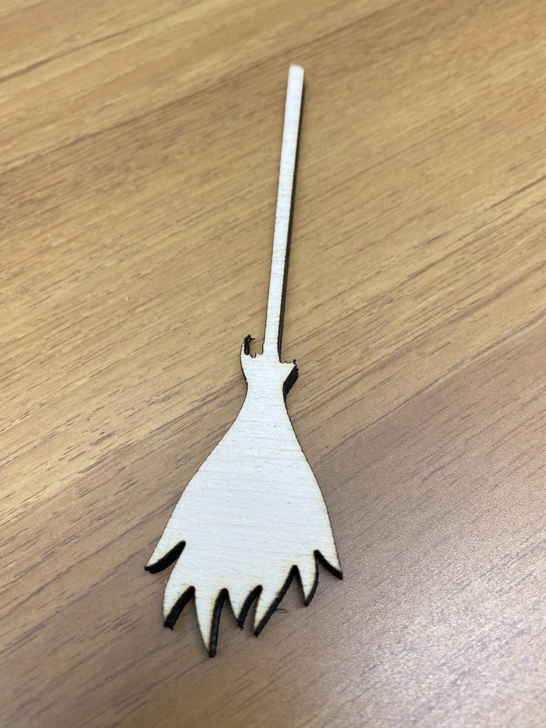 Witches Broom Shape, Laser Cut Outs, Unfinished Wooden Cut Out Shapes ...