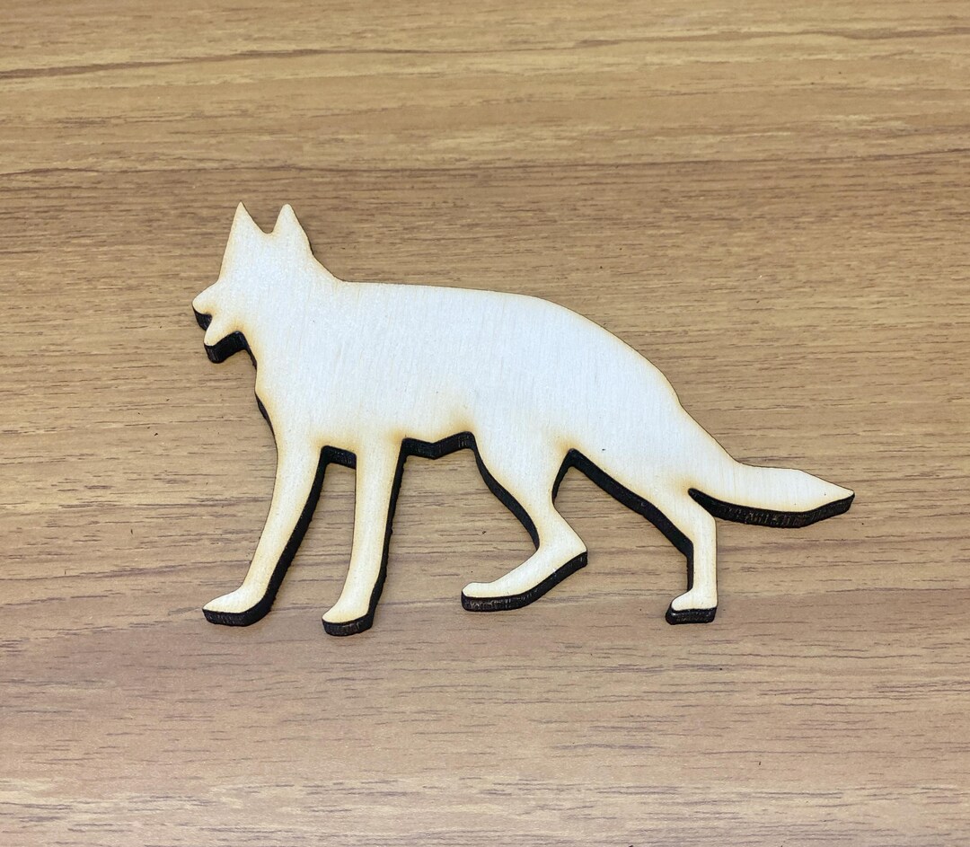 German Sheppard Dog Shape, Laser Cut Outs, Unfinished Wooden Cut Out ...