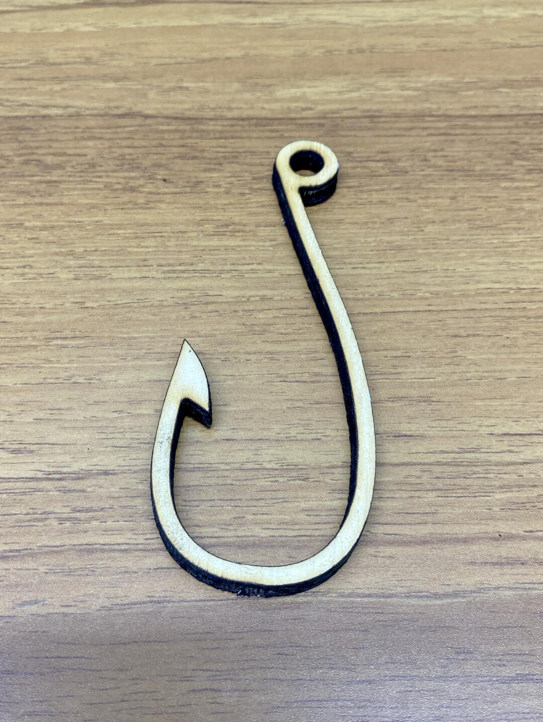 Fish Hook Shape, Laser Cut Outs, Unfinished Wooden Cut Out Shapes ...