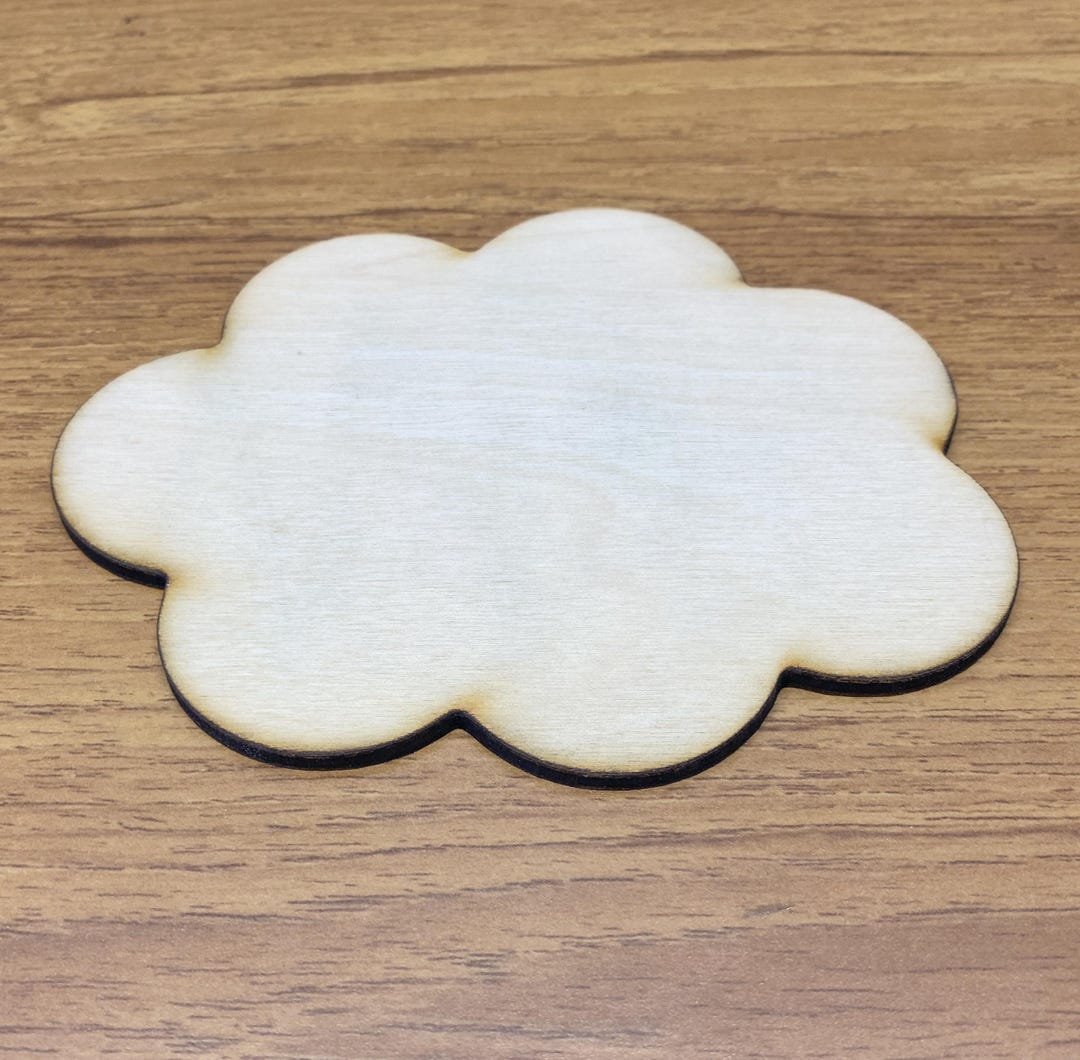 Cloud Wood Cut Out, Laser Cut Outs, Unfinished Wooden Cut Out Shapes ...