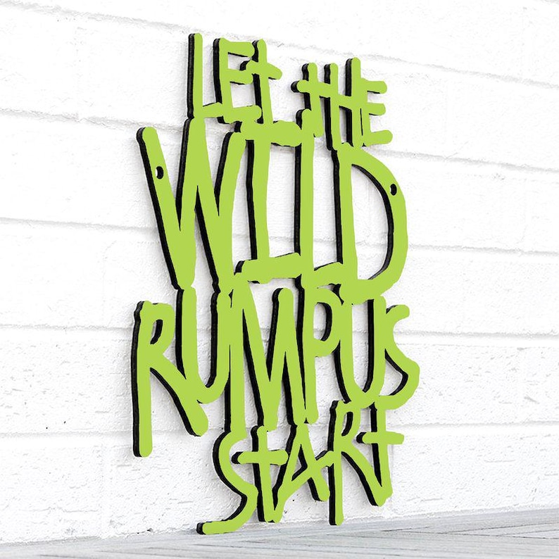 Let the Wild Rumpus Start! Wooden Wall Sign – Whimsical & Playful Decor ...