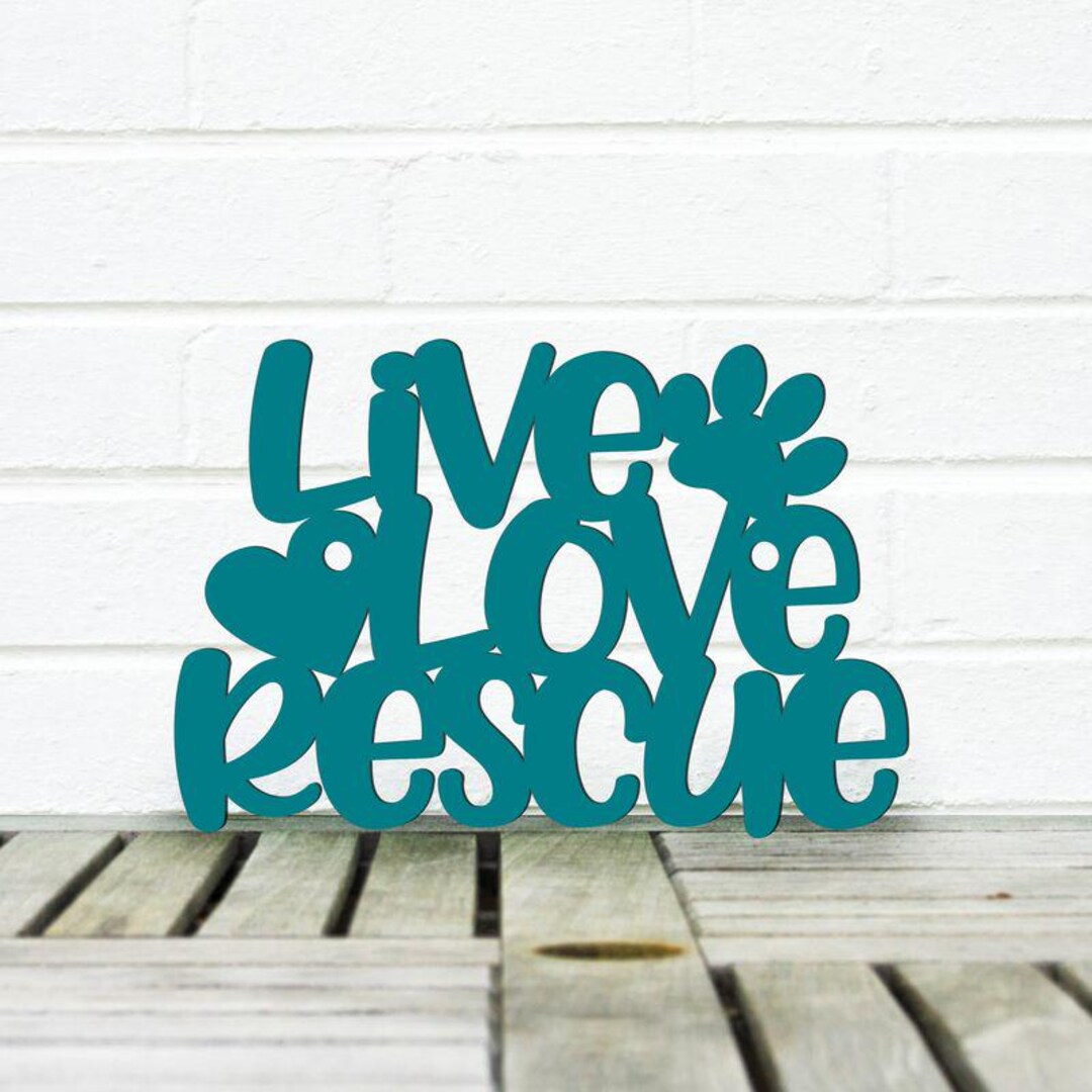 Live Love Rescue Wood Wall Art Pet Parent Gift, Dog Mom Dog Dad Gift ...
