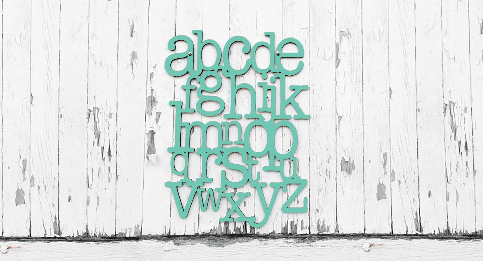 Alphabet Wall Art Carved Wood Signs, ABC Sign Teacher Classroom Decor ...