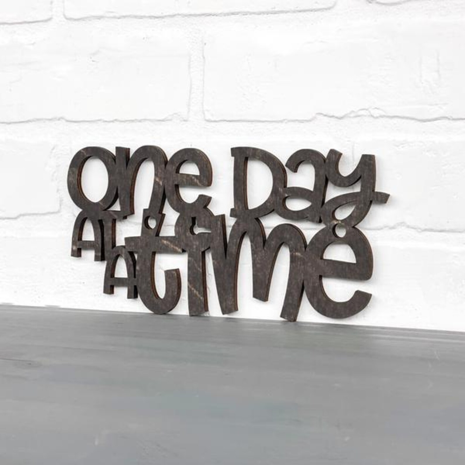 One Day at A Time Sign, Mental Health Awareness Wood Carving Wall Art ...