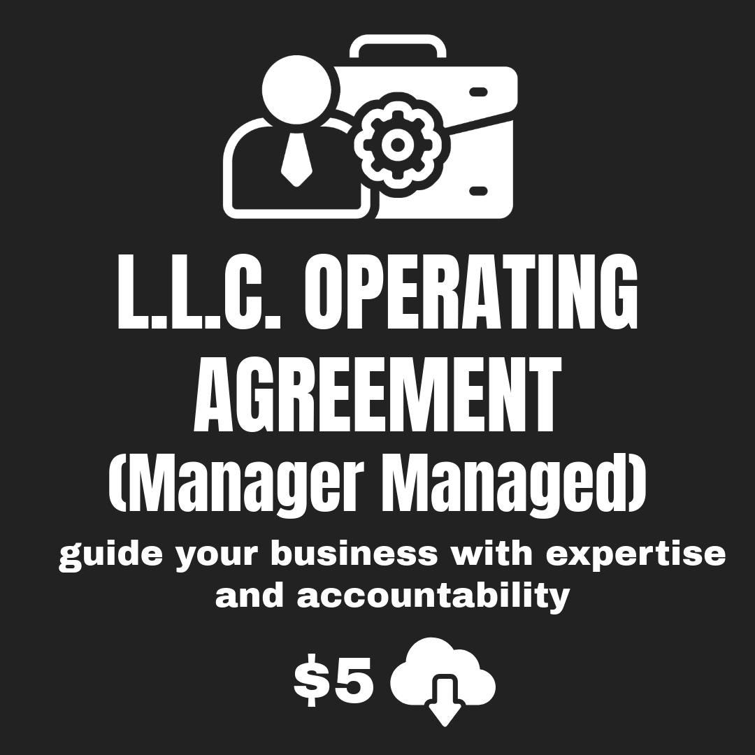 LLC Operating Agreement (manager Managed) - Etsy