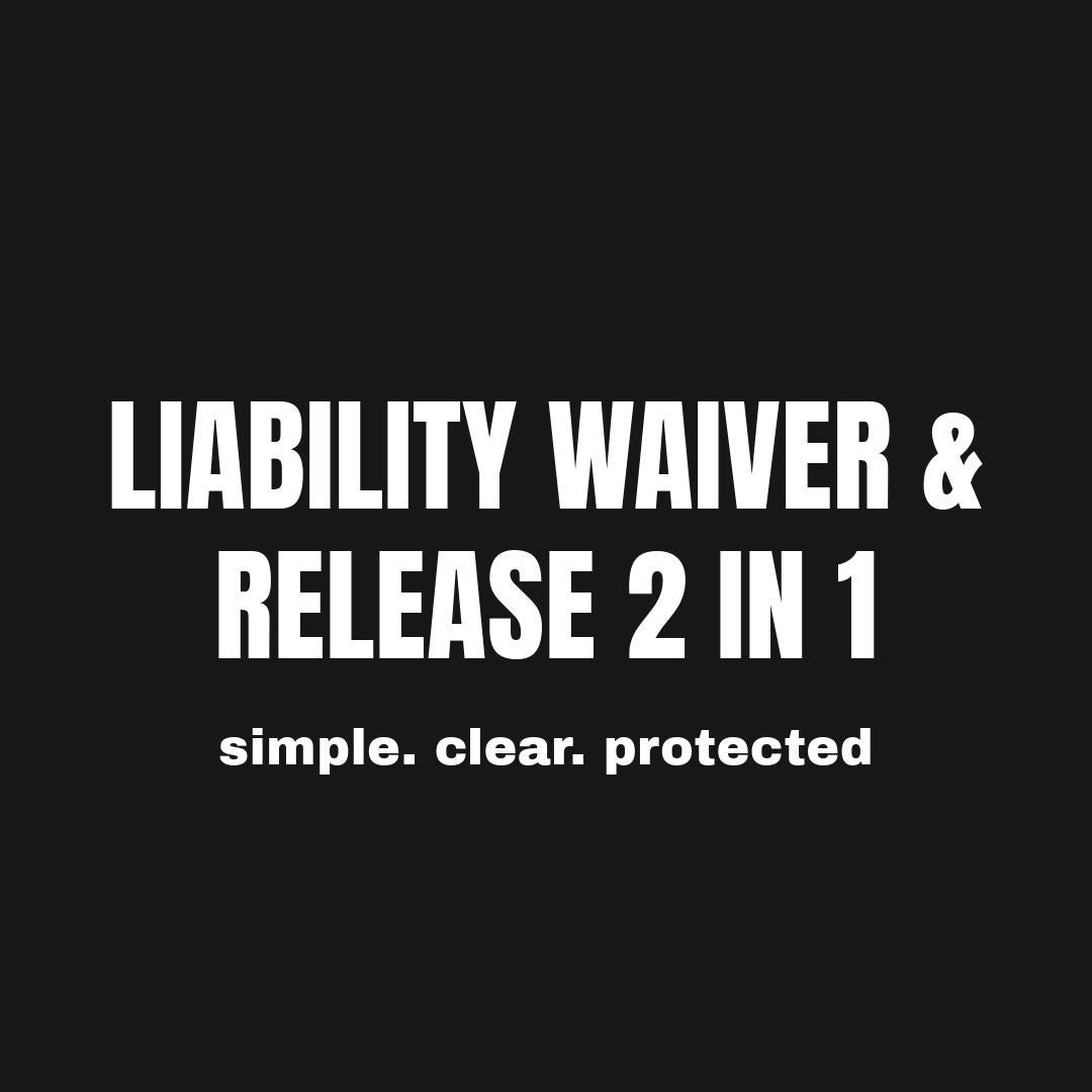 Event Liability Waiver and Release 2 in 1 Agreement Party Release ...